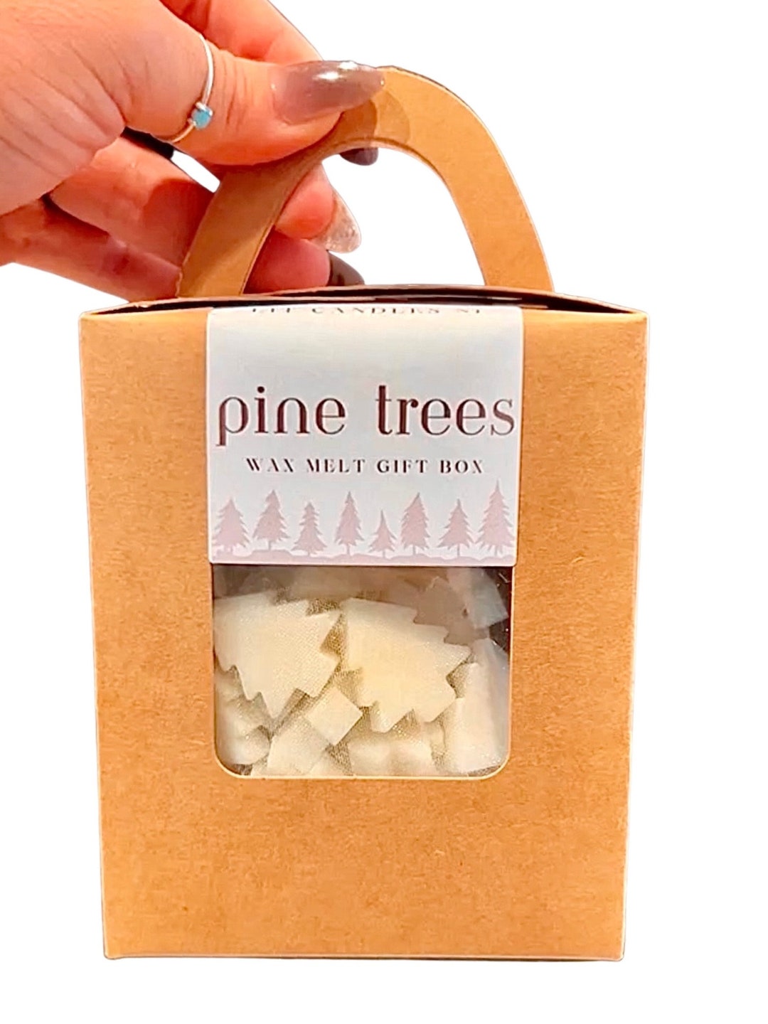Pine Trees Gift Box , Holiday Cypress Evergreen Forest, Christmas ...