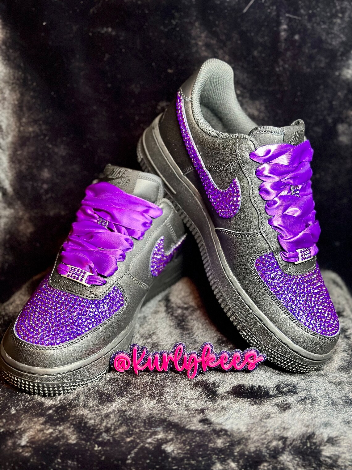 Custom Blinged Air Force Ones/ Authentic Nike Shoes/ Hand Placed ...
