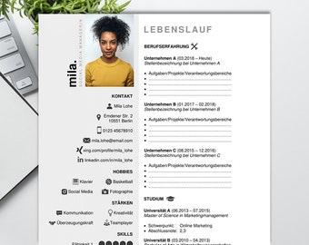 Cv German Template - Etsy