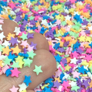 Rainbow Star Sprinkles for Slime - Fake Sprinkles for Resin Inclusions ...