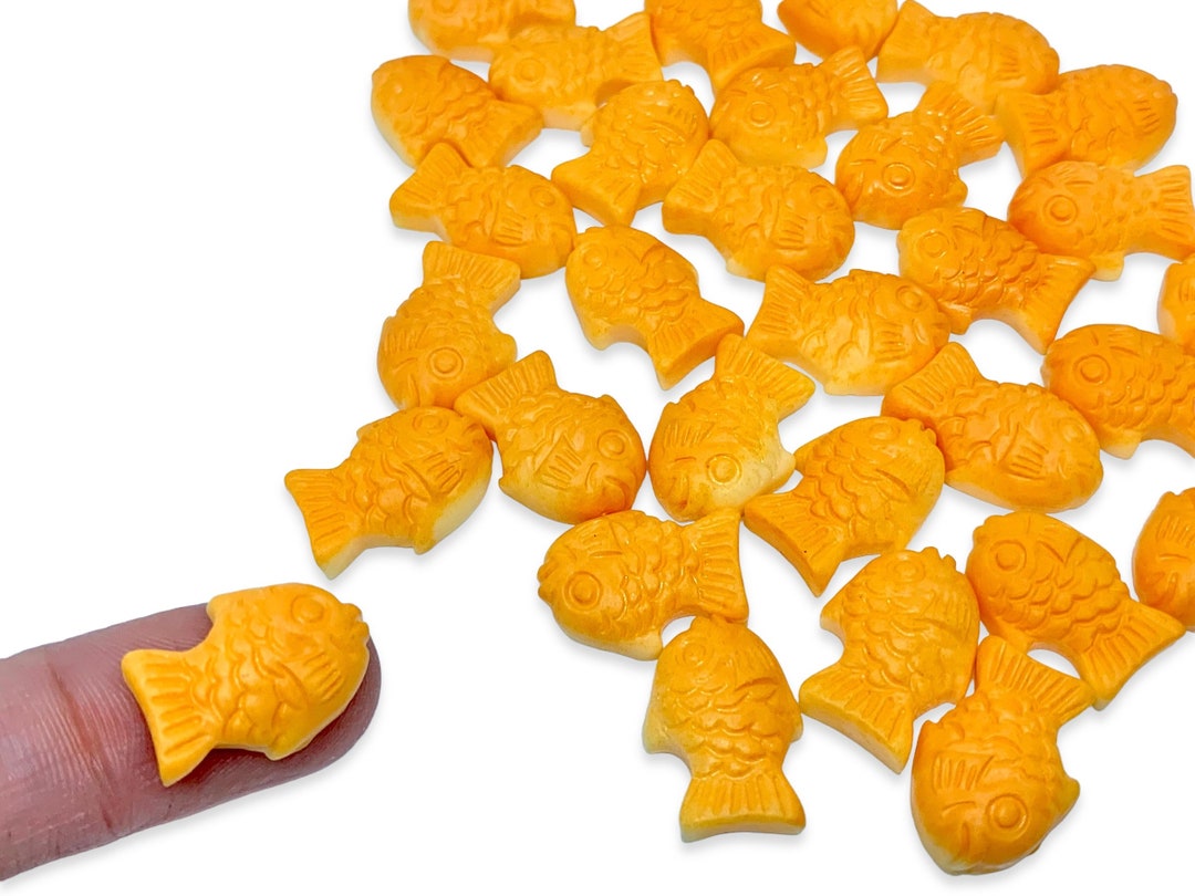 10pcs Taiyaki Cabochons - Japanese Fish Biscuit Dessert Flatback Resin ...