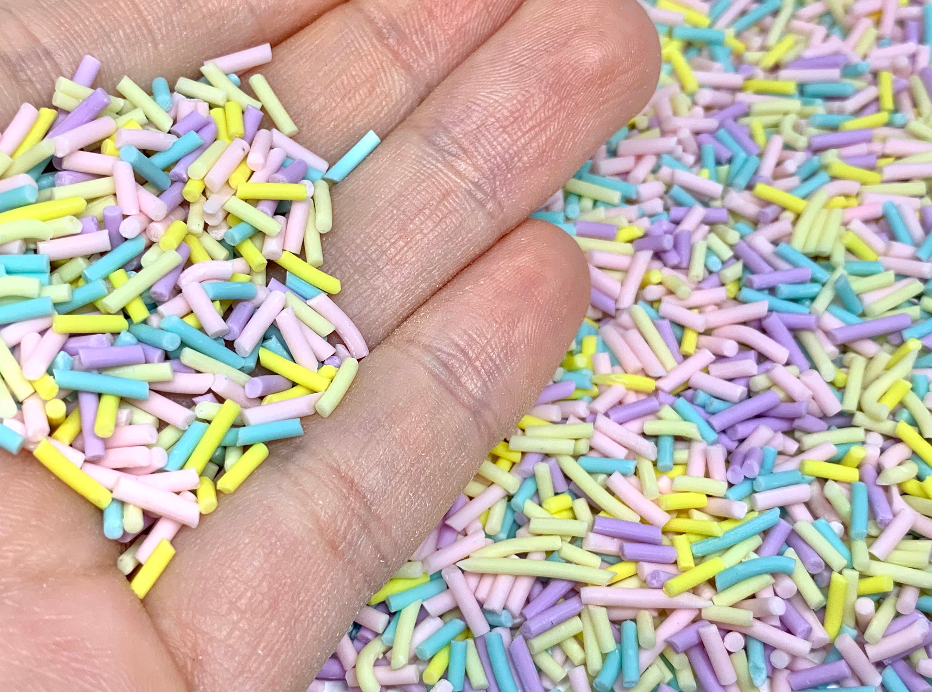 Pastel Fake Sprinkles for Slime or Decoden Clay Rainbow - Etsy