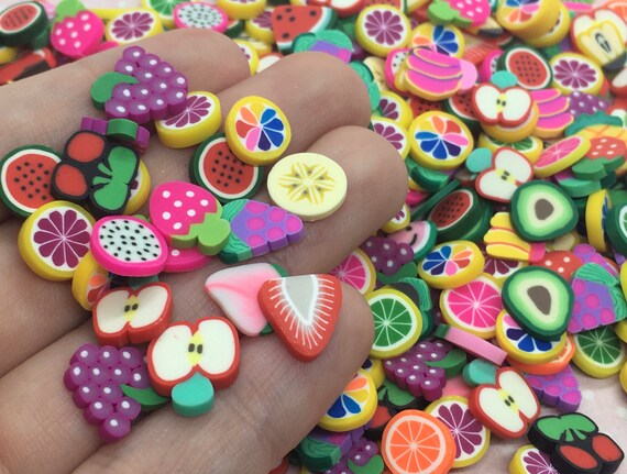 Large Fruit Fimo Slices 10mm Polymer Clay Embellishments for - Etsy