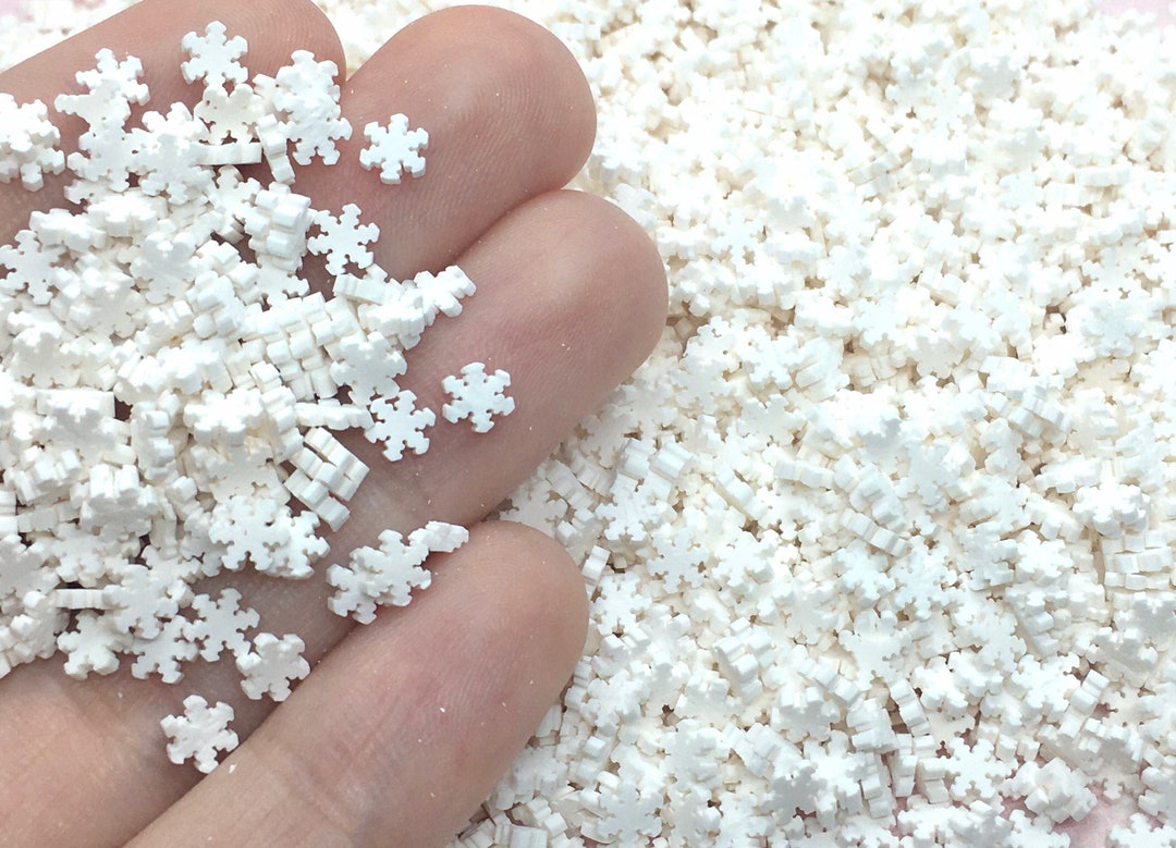Fake Snowflake Sprinkles - Clay Sprinkles for Slime, Resin Inclusions ...