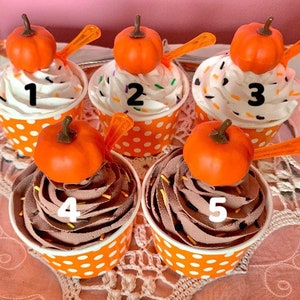 Fake Pumpkin Ice Cream Sundaes - Fall / Halloween Theme Tiered Tray ...