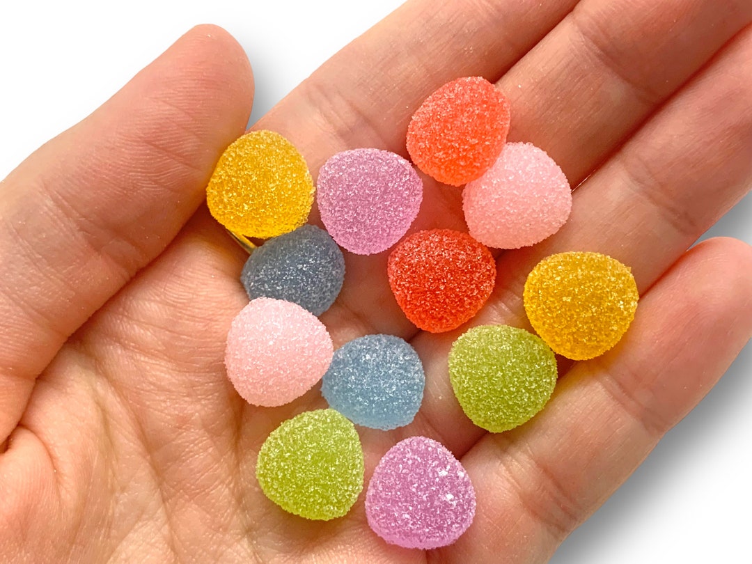 10pcs Fake Gumdrops Faux Candy for Fake Bakes or Decoden Slime Charms ...