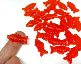10 Red Gummy Fish - Etsy