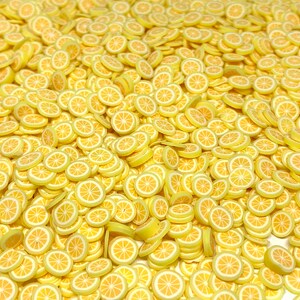 Lemon Clay Slices - Mini Fimo Lemons Embellishments for Slime, Decoden ...