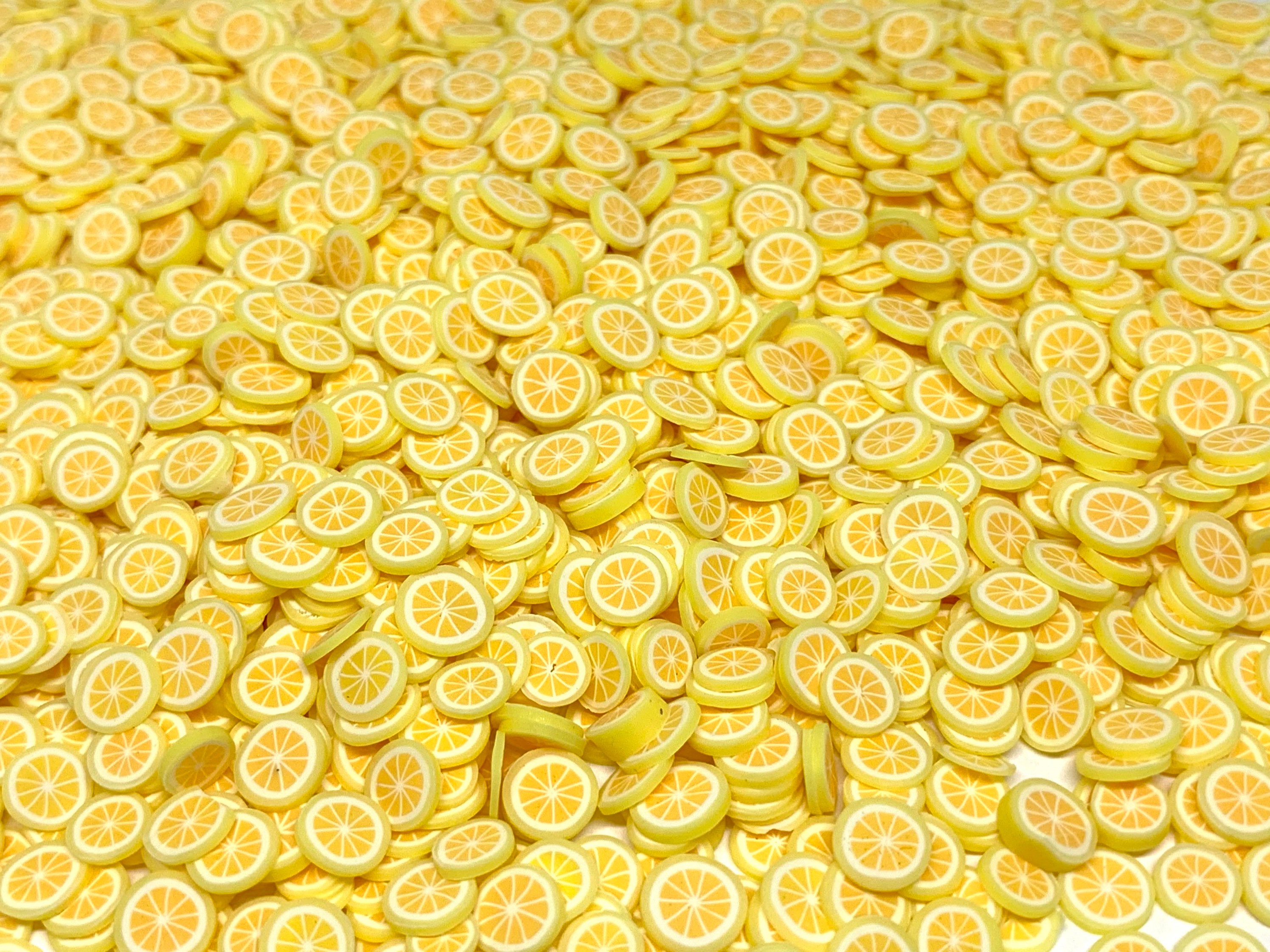 Lemon Clay Slices Mini Fimo Lemons Embellishments for Slime - Etsy