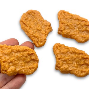 4pcs Fake Chicken Nuggets Realistic Faux Food for Craft Supplies or ...