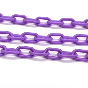 Purple Plastic Chain - 13mm Links Chain for Jewelry Making - 3pcs 19 ...