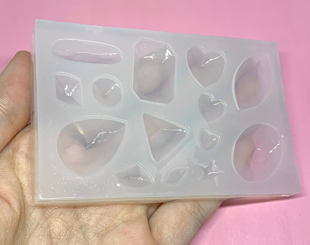 Resin Gems Mold Flexible Silicone Molds Jewelry Making Craft Supplies ...