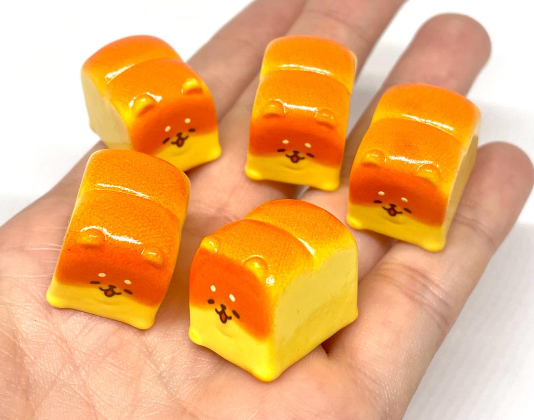 5pcs Shiba Inu Bread Loaf Miniatures - Resin Cabochons for Slime or ...