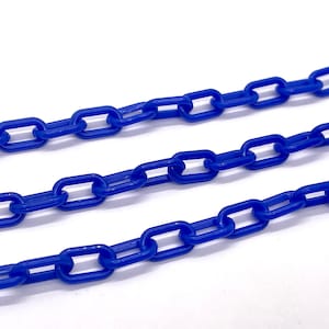 Dark Blue Plastic Chain - 13mm Links Chain for Jewelry Making - 3pcs 19 ...