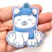 Handmade Sparkly Polar Bear Sticker - Kawaii Winter Digital Art - Cute ...
