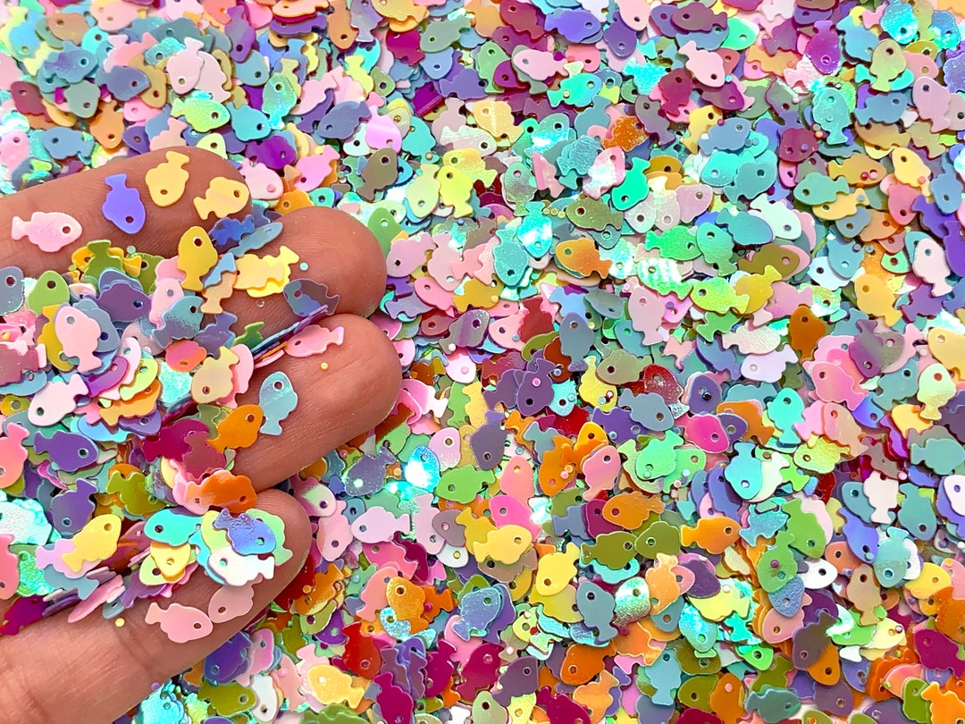 Colorful Fish Glitter - 5g to 50g Rainbow Sequins - Mixed Colors ...