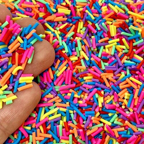 Fake Rainbow Sprinkles for Slime or Decoden Clay Sprinkles - Etsy