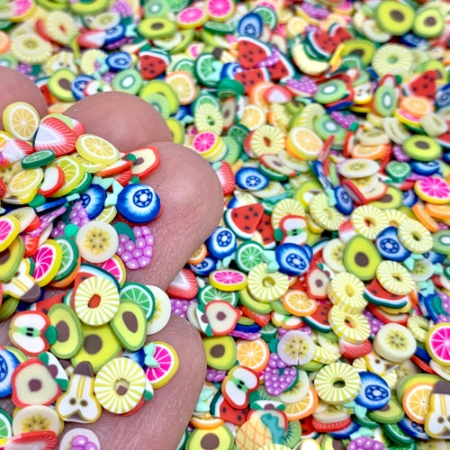 Lemon Clay Slices Mini Fimo Lemons Embellishments for Slime - Etsy