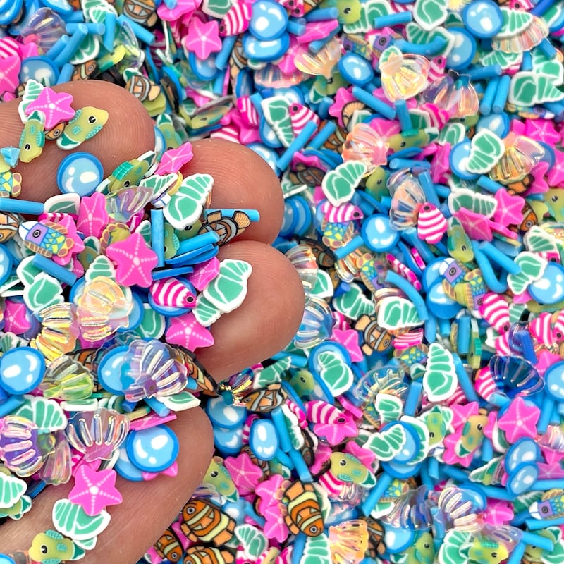 Polymer Clay Ocean Slices - Etsy