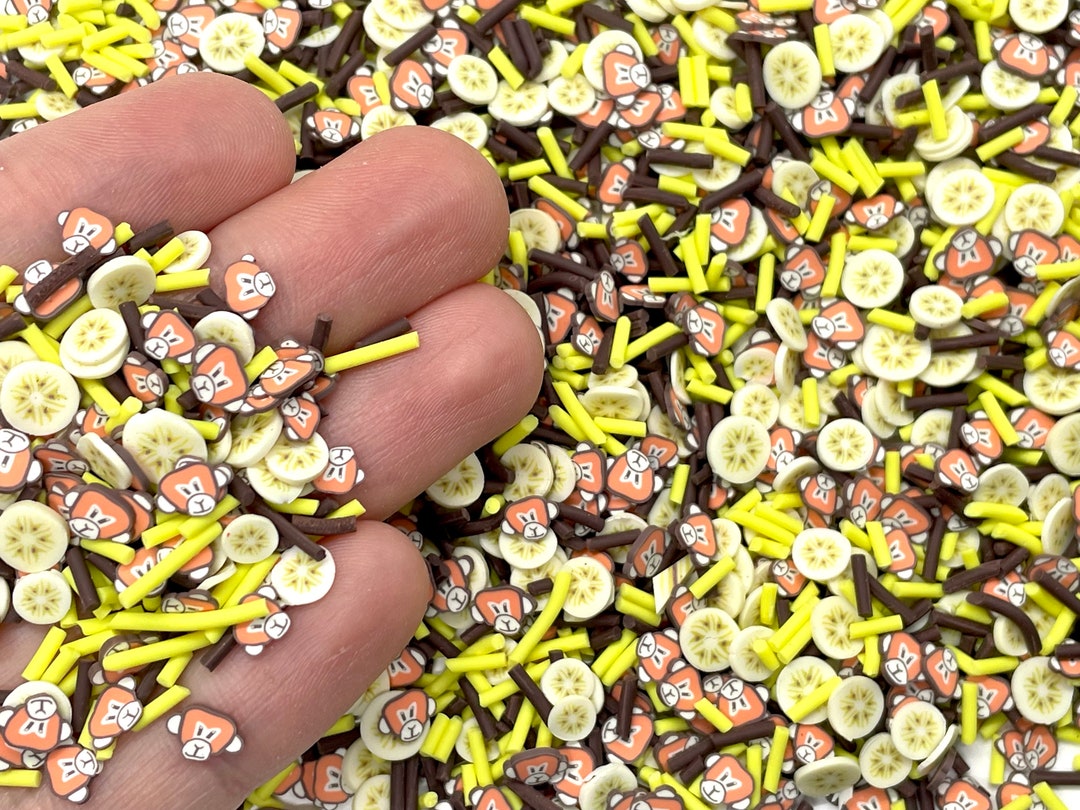 Monkey Business Fake Sprinkles Mix - Animal Polymer Clay Confetti for ...