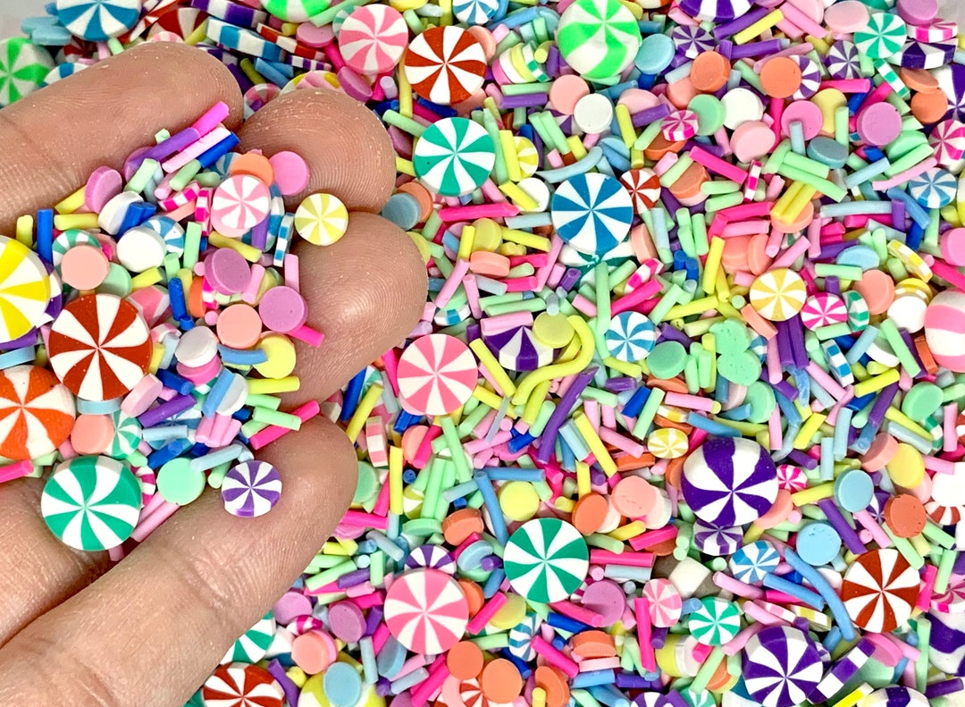 Colorful Candy Fake Sprinkles Mix - Polymer Clay Sprinkles for Slime ...