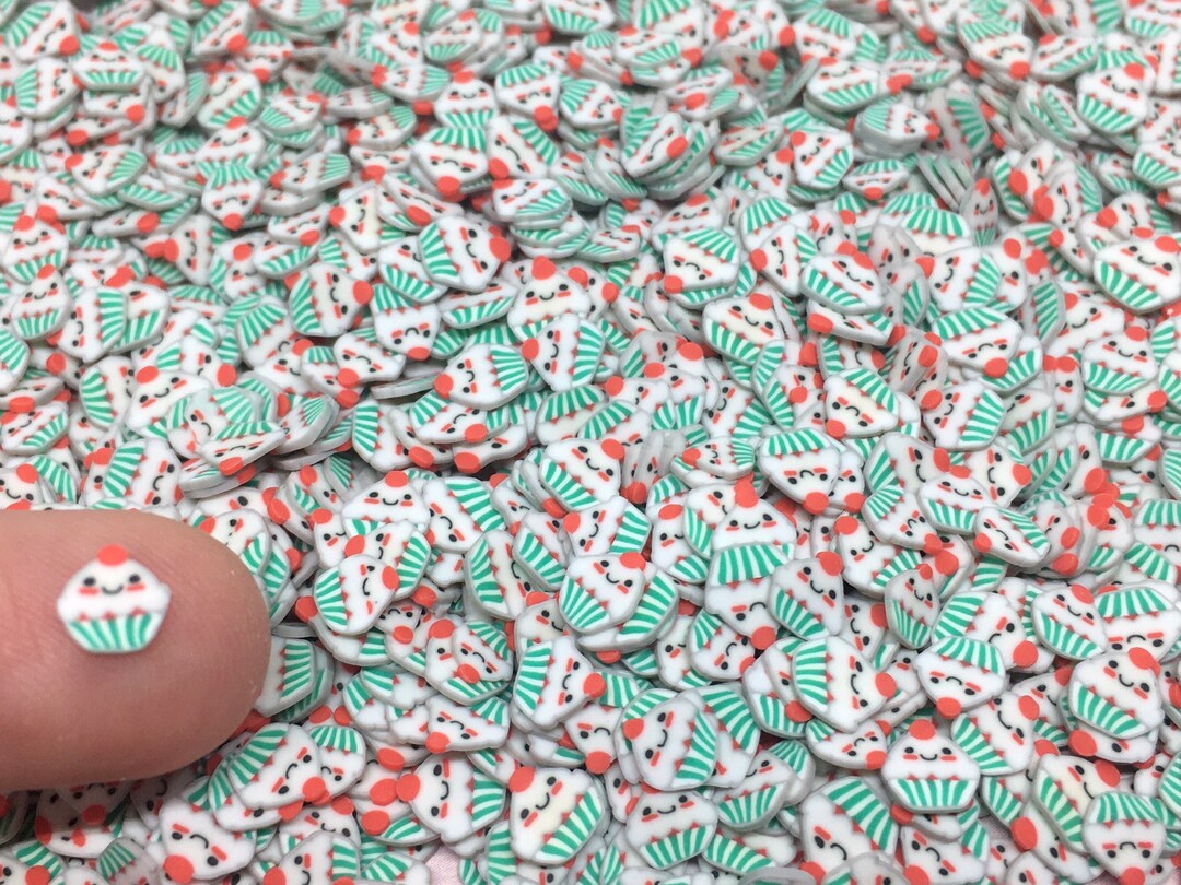 Happy Cupcake Fimo Slices Kawaii Smiling Muffin Polymer Clay - Etsy