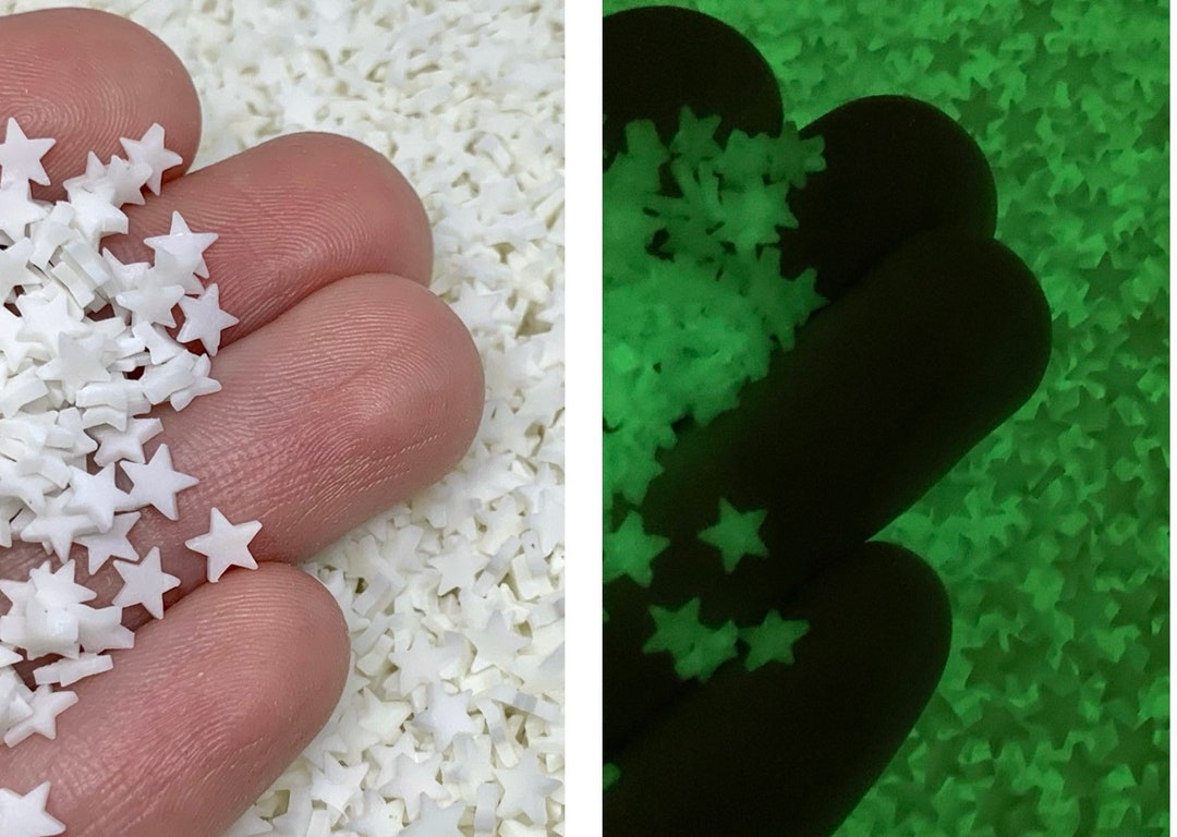Glow in the Dark Star Fimo Slices - Polymer Clay Sprinkles for Slime or ...