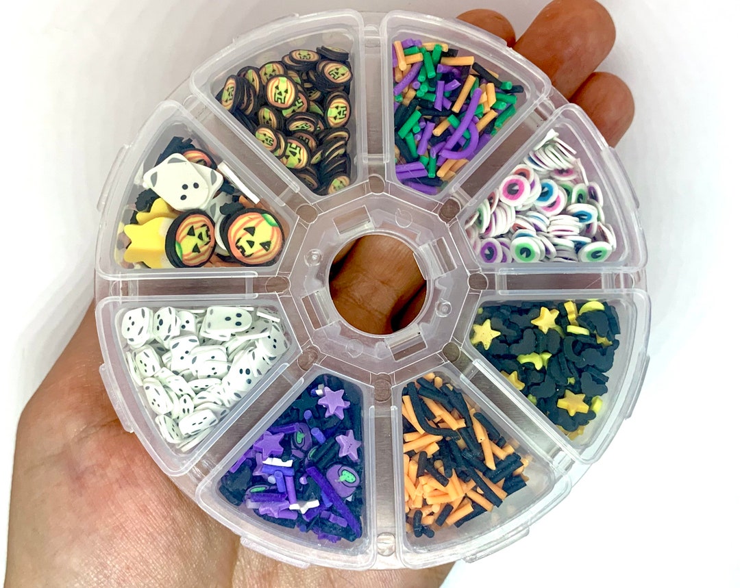 Halloween Fimo Slices and Sprinkles Box - Assorted Set - Variety Pack ...