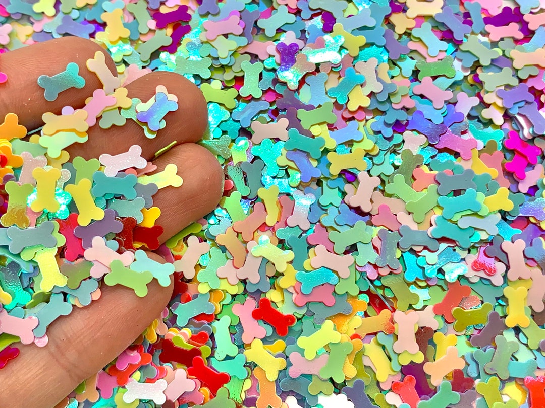 Rainbow Dog Bone Glitter - 5g to 50g Rainbow Sparkles - Mixed Colors ...