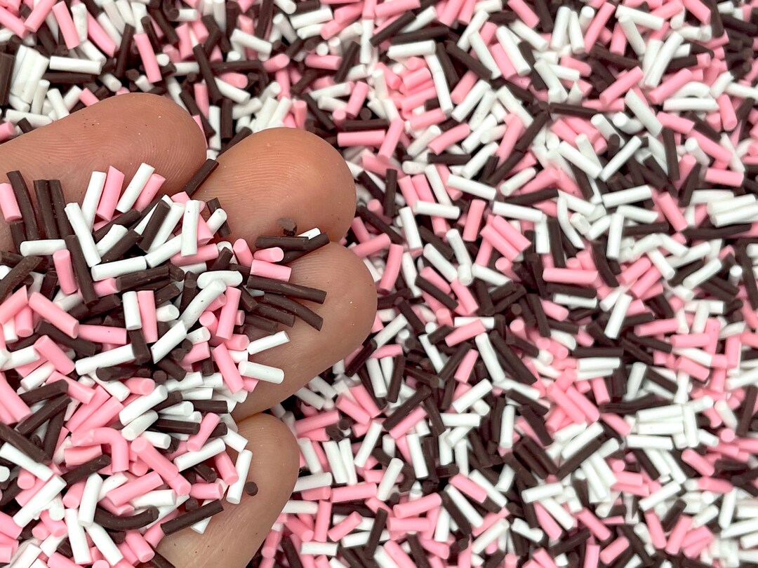 Neapolitan Ice Cream Fake Sprinkles for Slime or Decoden - Clay ...
