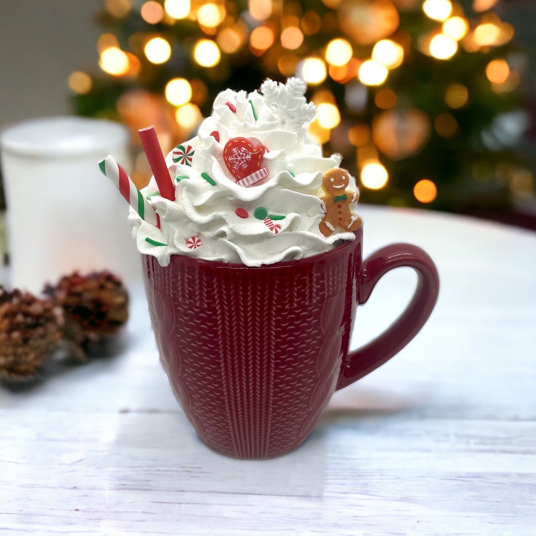 Fake Christmas Hot Cocoa for Tiered Tray - Holiday Hot Chocolate Mug ...