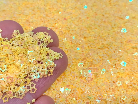 Yellow Star Glitter 5g to 50g Sparkles Stars Sequins - Etsy