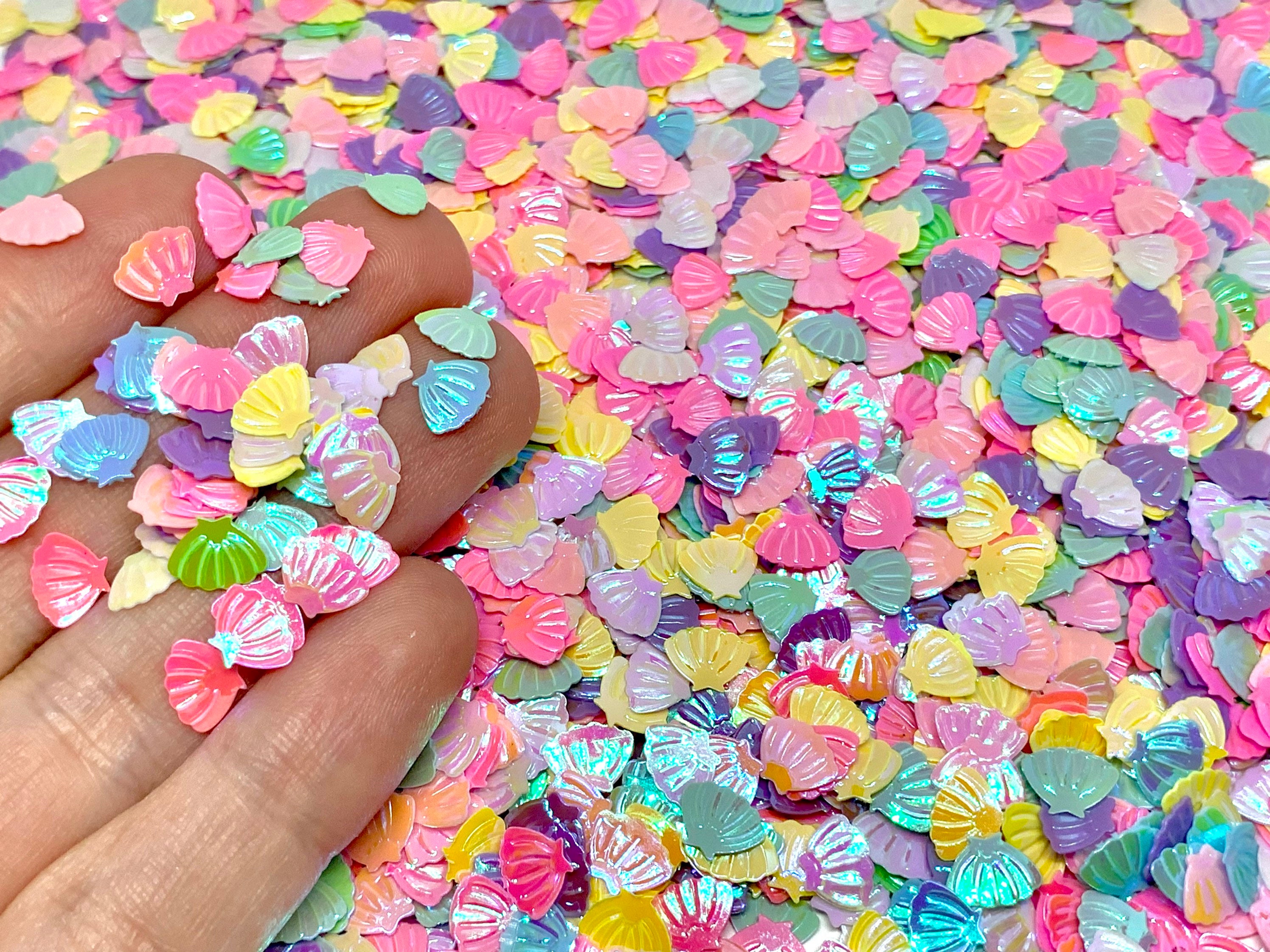 Seashell Glitter 5g to 50g Colorful Sparkles Sea Shells - Etsy