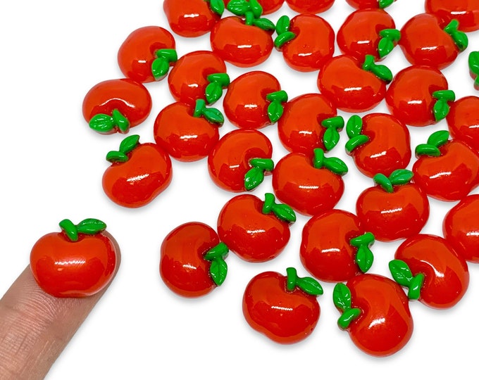 10pcs Apple Resin Flatback Charms Cabochons for Slime or - Etsy