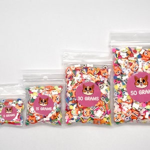 Dog Fake Sprinkles Mix - Corgi, Paw Print, and Bone Fimo Slices ...