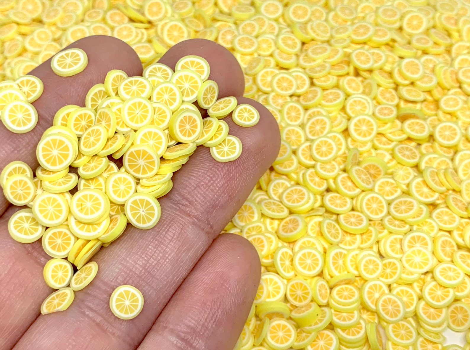 Lemon Clay Slices Mini Fimo Lemons Embellishments for Slime - Etsy