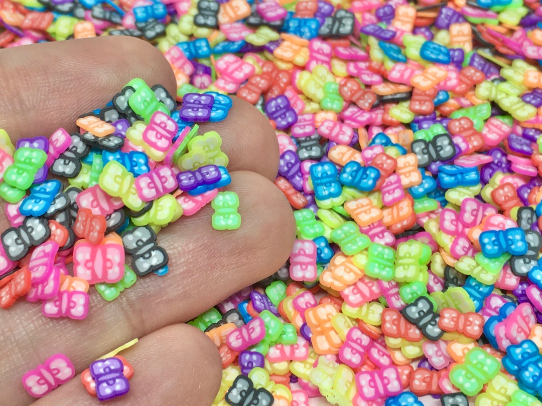 Bow Fimo Slices - Colorful Polymer Clay Embellishments for Slime ...