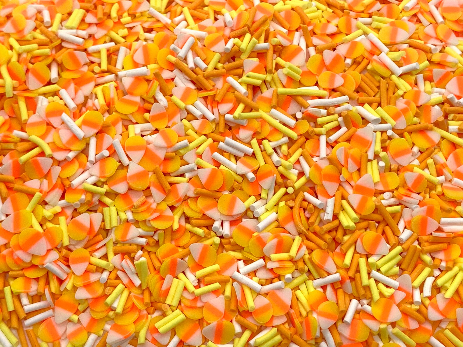 Candy Corn Fake Sprinkle Mix - Halloween Polymer Clay Confetti - Fall ...