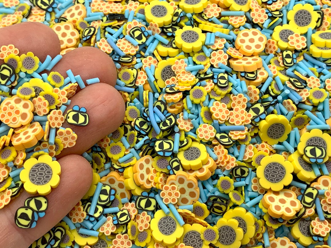 Honey Bee Fake Sprinkles Mix - Polymer Clay Confetti for Slime, Fake ...