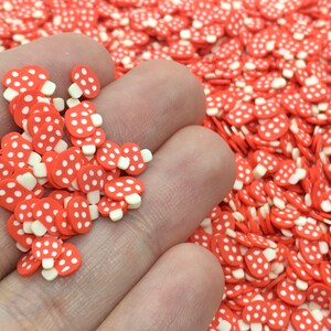 Mushroom Fimo Slices - Polymer Clay Embellishments for Slime, Decoden ...