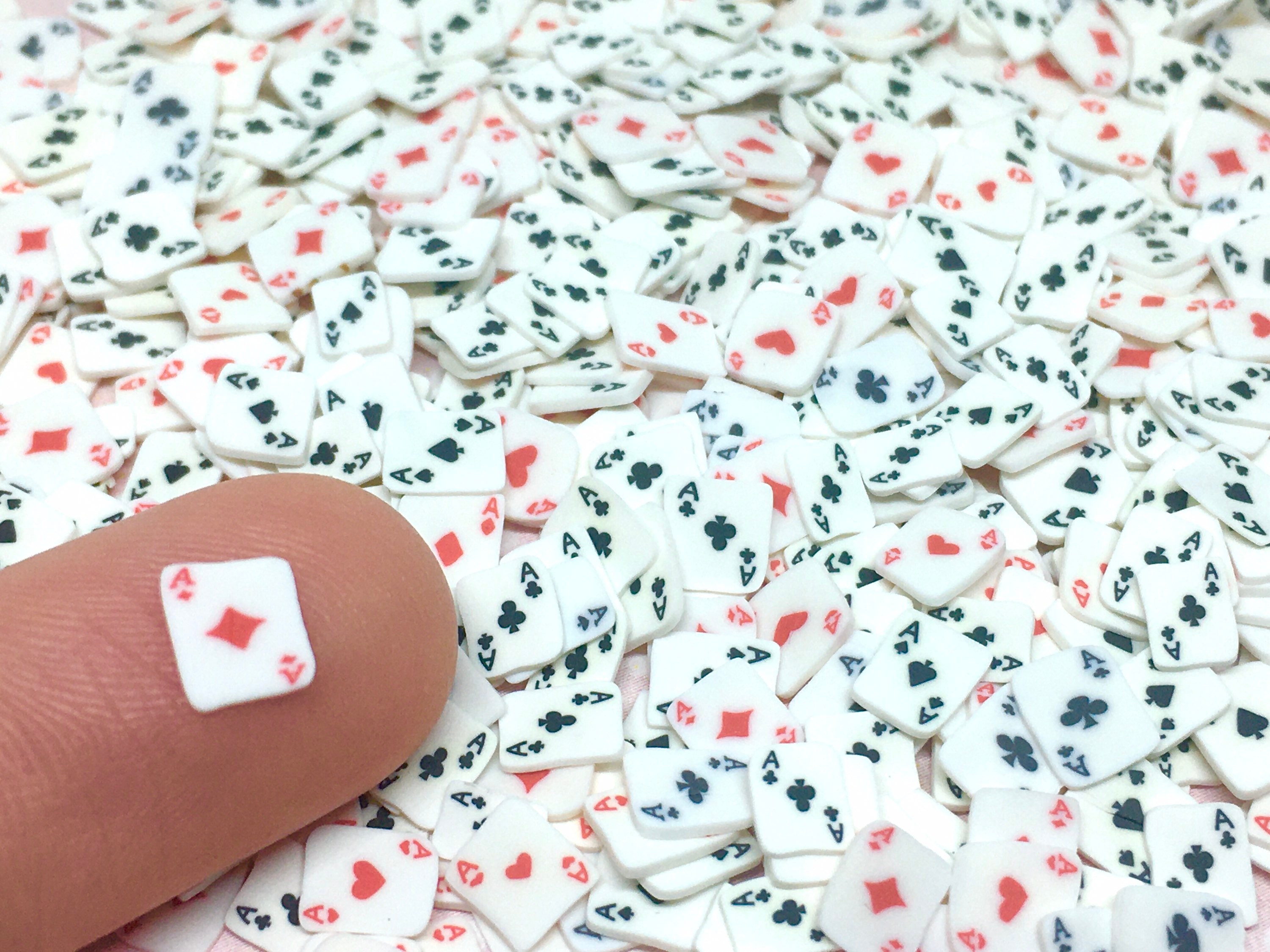 Playing Card Fimo Slices Polymer Clay Embellishments for - Etsy