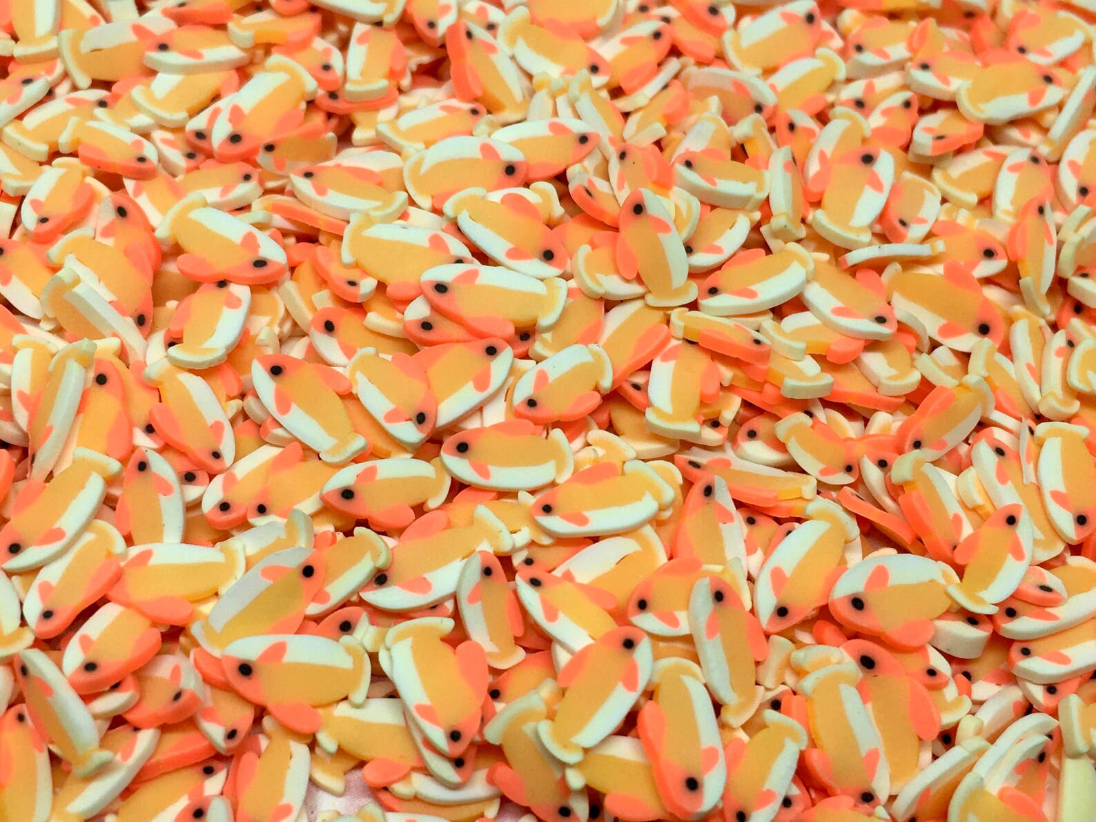 Goldfish Fimo Slices - Polymer Clay Fish Embellishments for Slime ...
