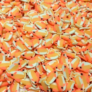 Goldfish Fimo Slices - Polymer Clay Fish Embellishments for Slime ...