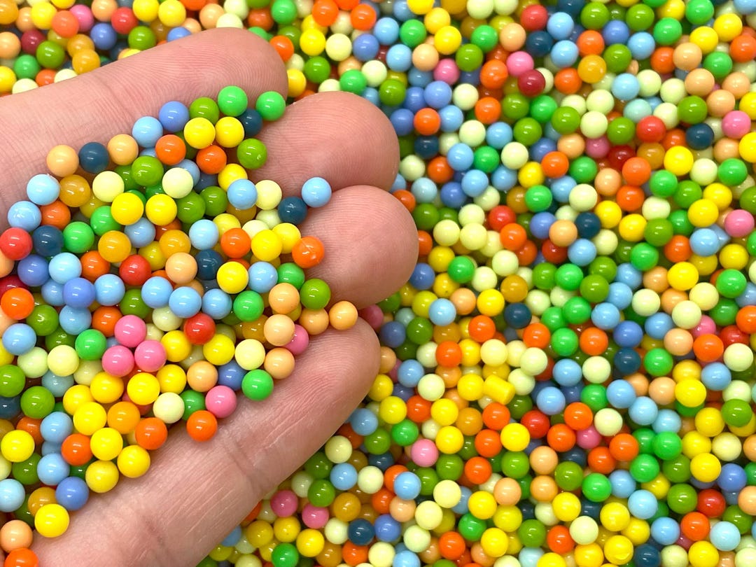 Colorful Fake Round Candies - Mini Faux Sprinkles / Gumballs - Fake ...