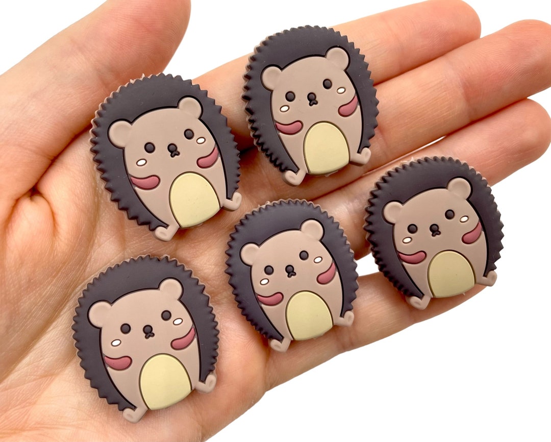 5pcs Hedgehog Silicone Beads - Porcupine Focal Beads for Beadable Pens ...