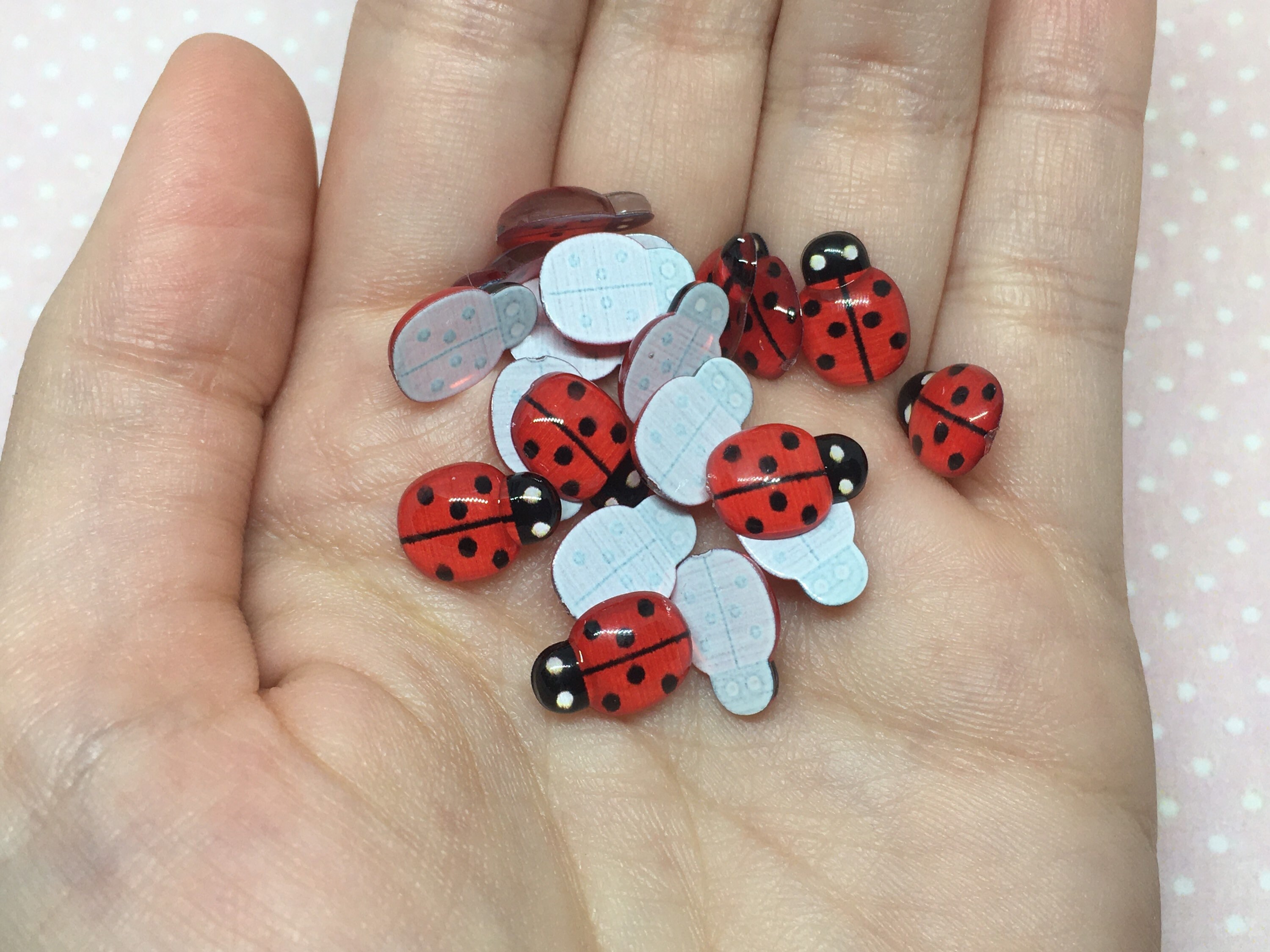 20pcs Flatback Ladybug Charms Cute Resin Cabochons for Slime - Etsy