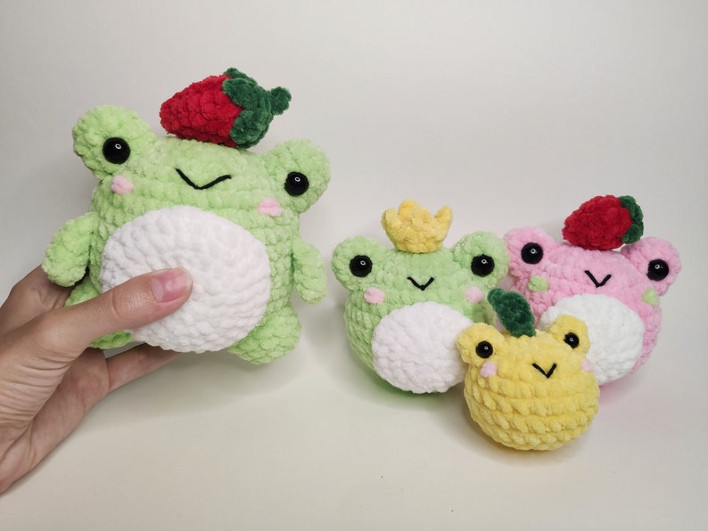Toys & Games Strawberry frog plush toy Green frog stress buddy Cute ...