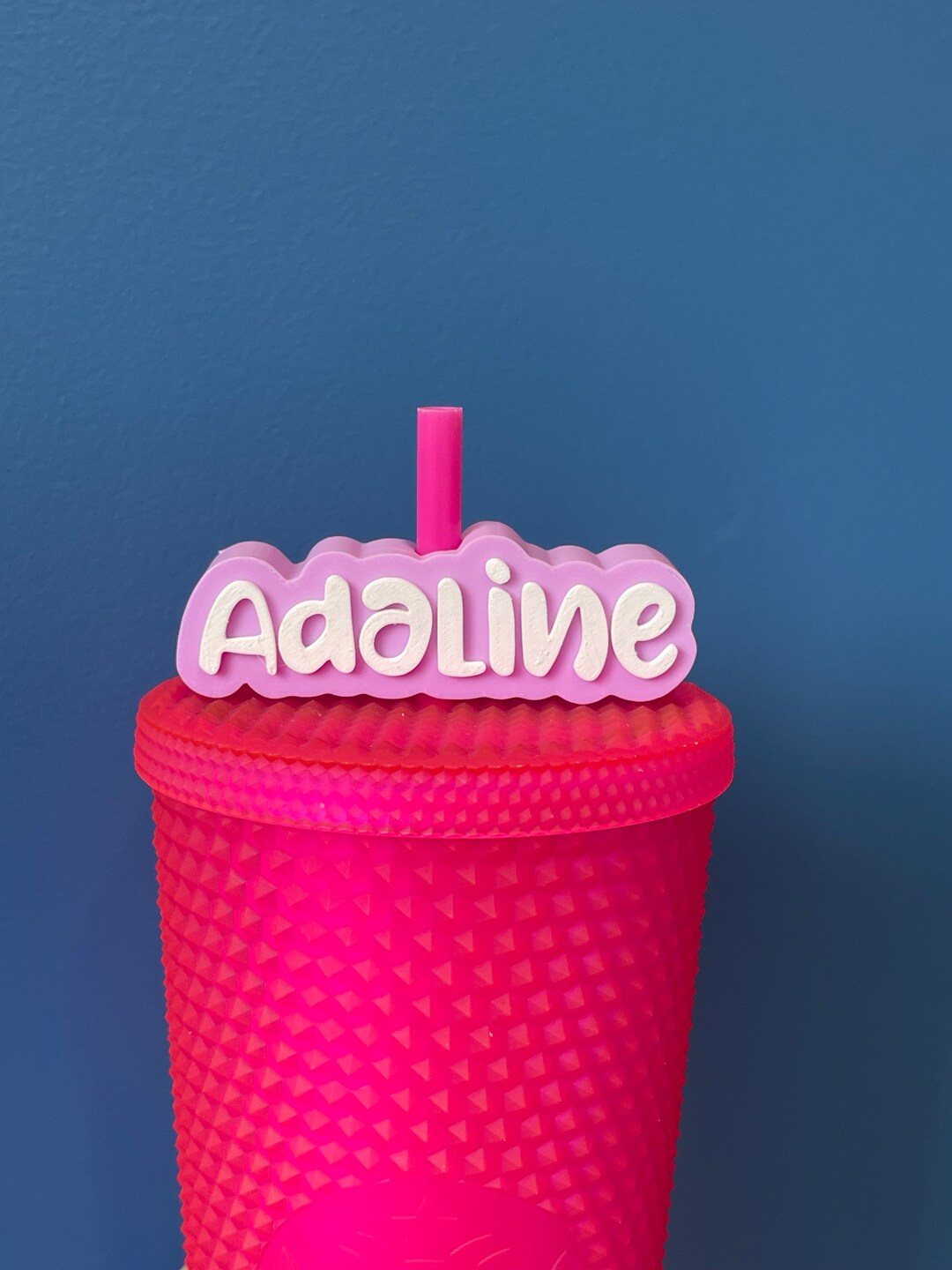 Custom Name Straw Topper | STARBUCKS Charms | Spring Themed - Etsy