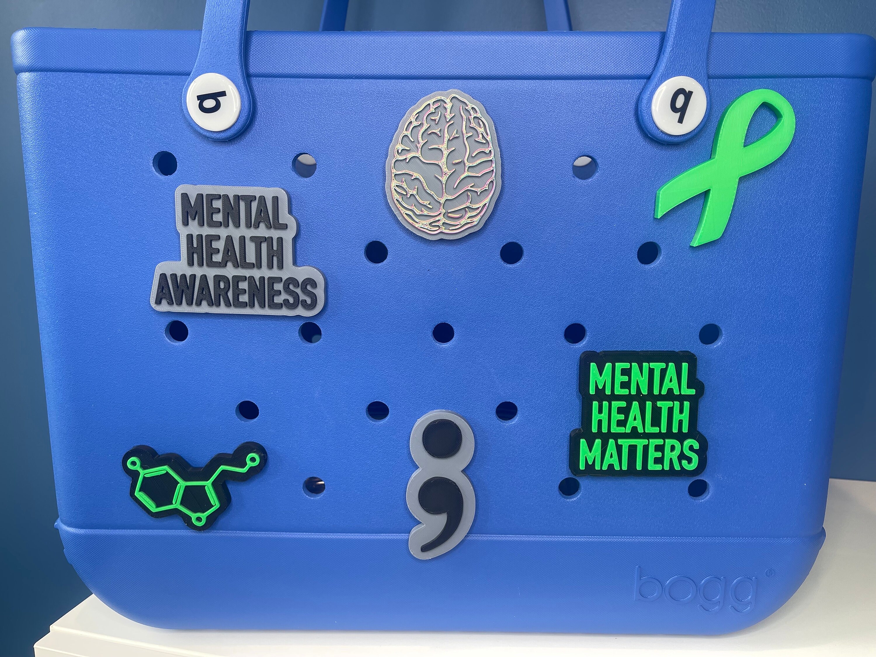 Mental Health Matters Ribbon Bogg Bag Charm, Bogg Bag Accessories, Bogg ...