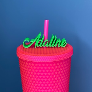 Custom Cursive Name Straw Topper – Personalized Party Favor - Etsy